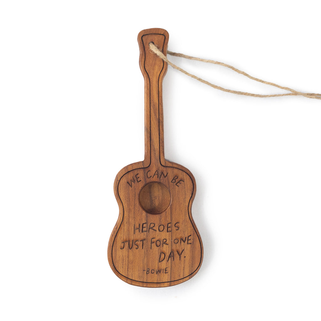 We can be heros (Bowie) Wooden Guitar - 2"x5" – Sugarboo & Co