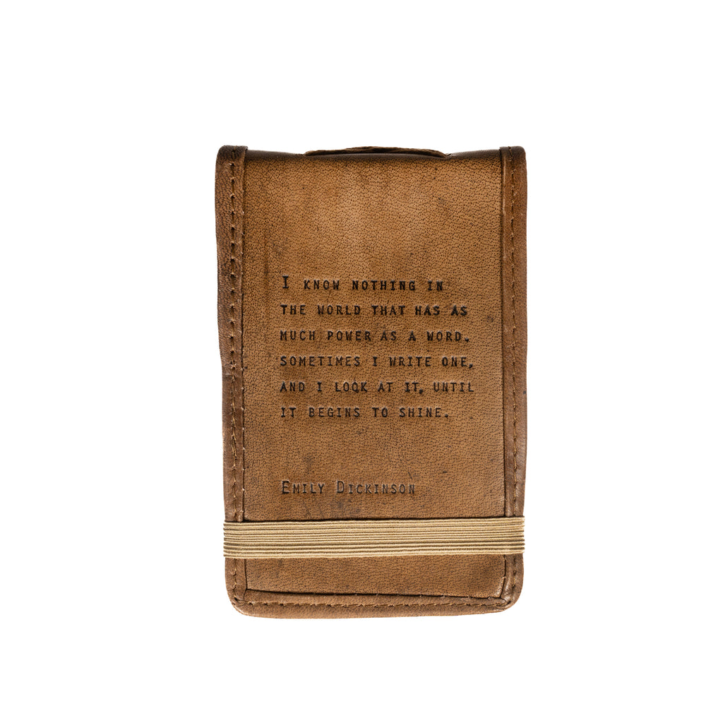 ***Mini Emily Dickinson Leather Journal - 4"x6" – Sugarboo & Co