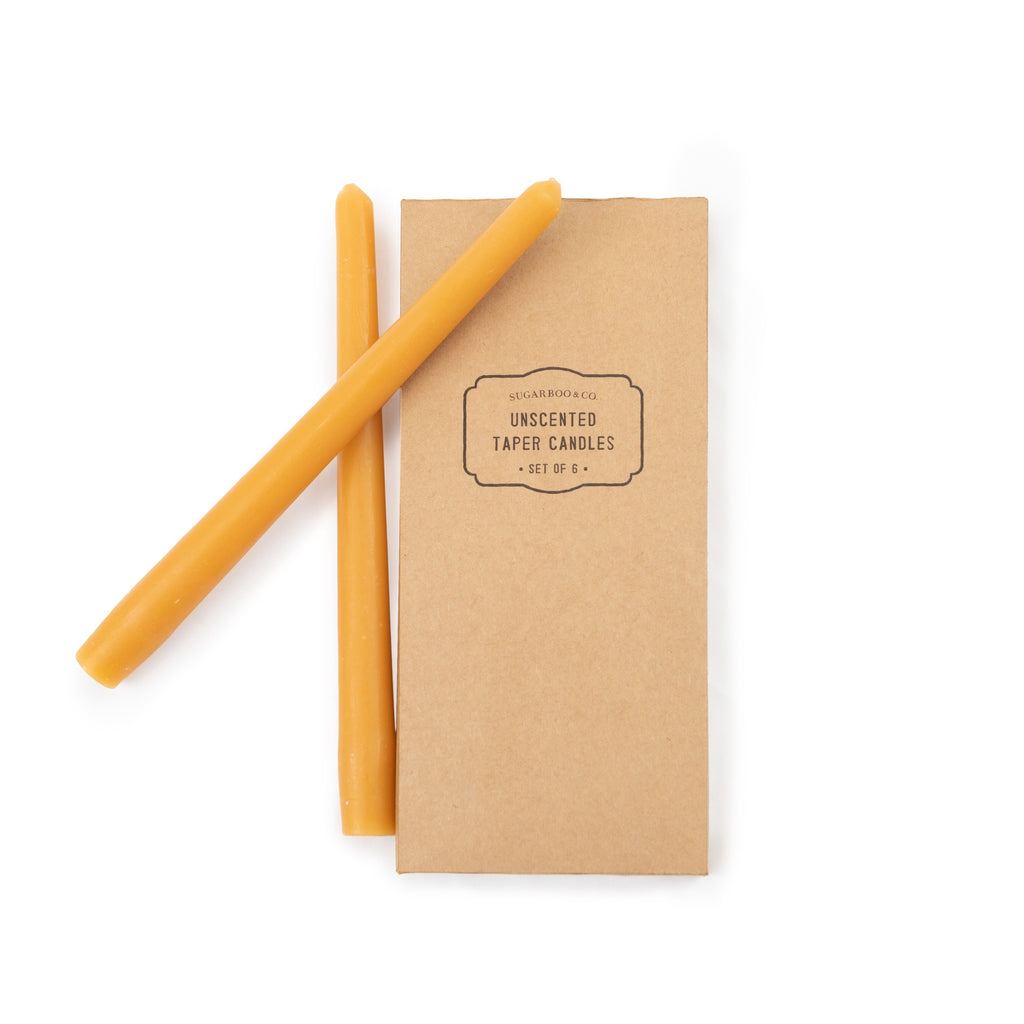 ***Unscented Taper Candles - Set of 6 – Sugarboo & Co