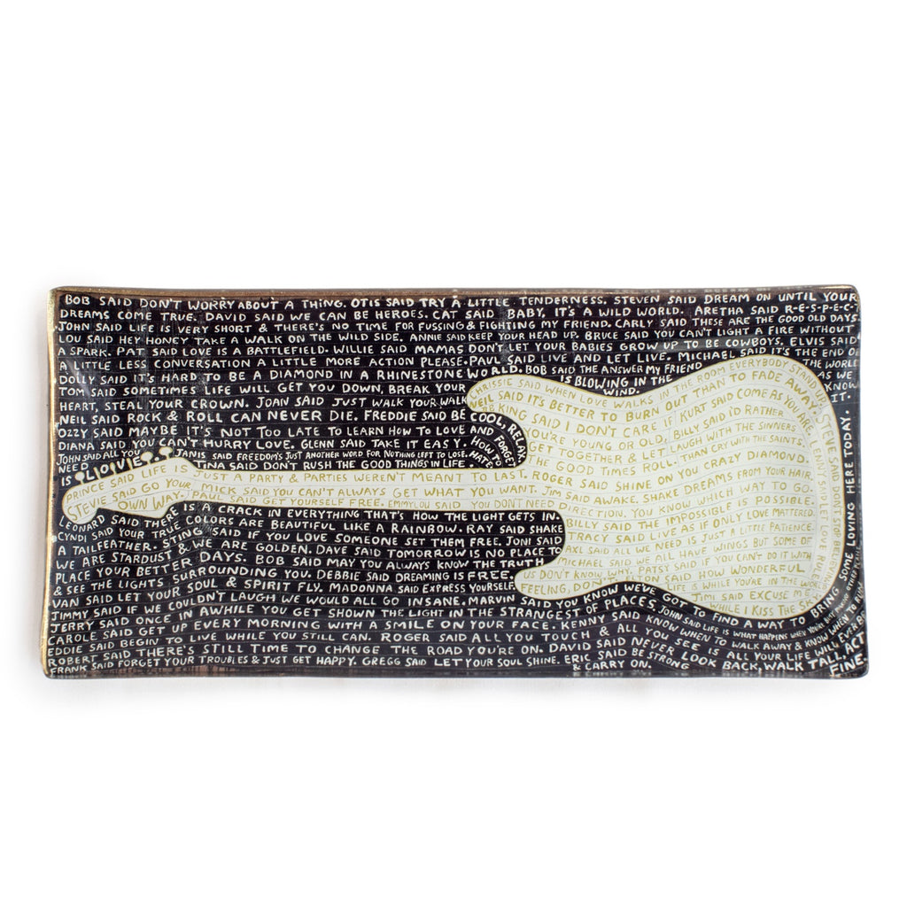 Legends Small Rectangle Decoupage Plate 8.5" x 4" – Sugarboo & Co