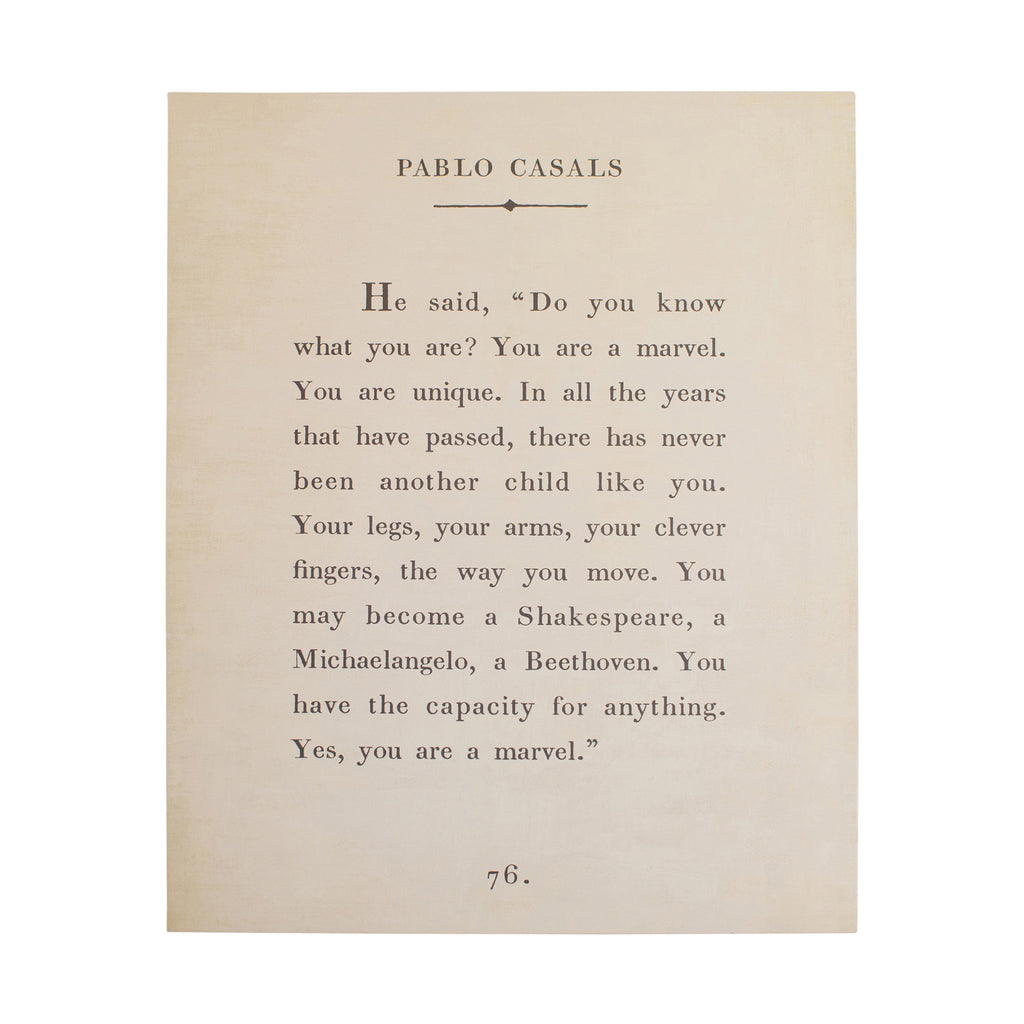 12"x16" Pablo Casals Book Collection Art Poster - Cream – Sugarboo & Co
