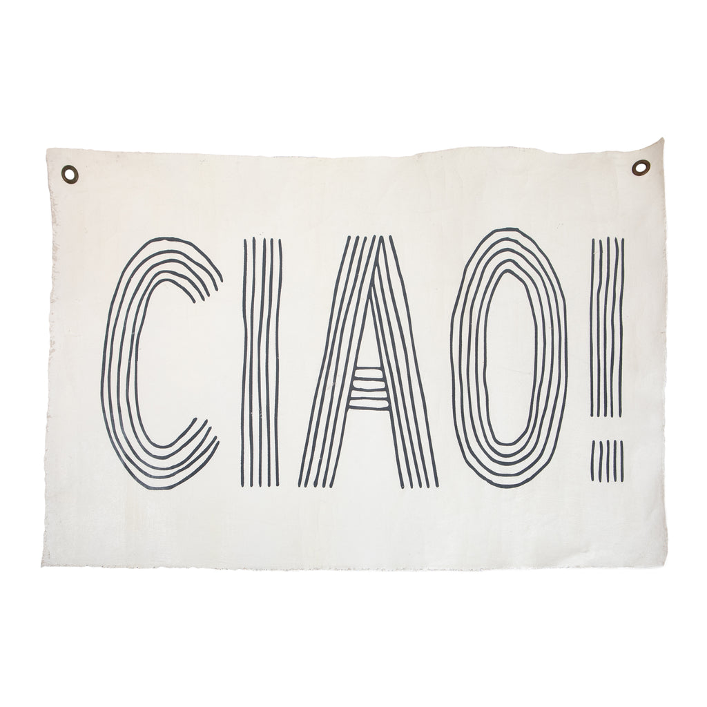 Ciao Hand Painted Wall Hanging - 37"x25" – Sugarboo & Co