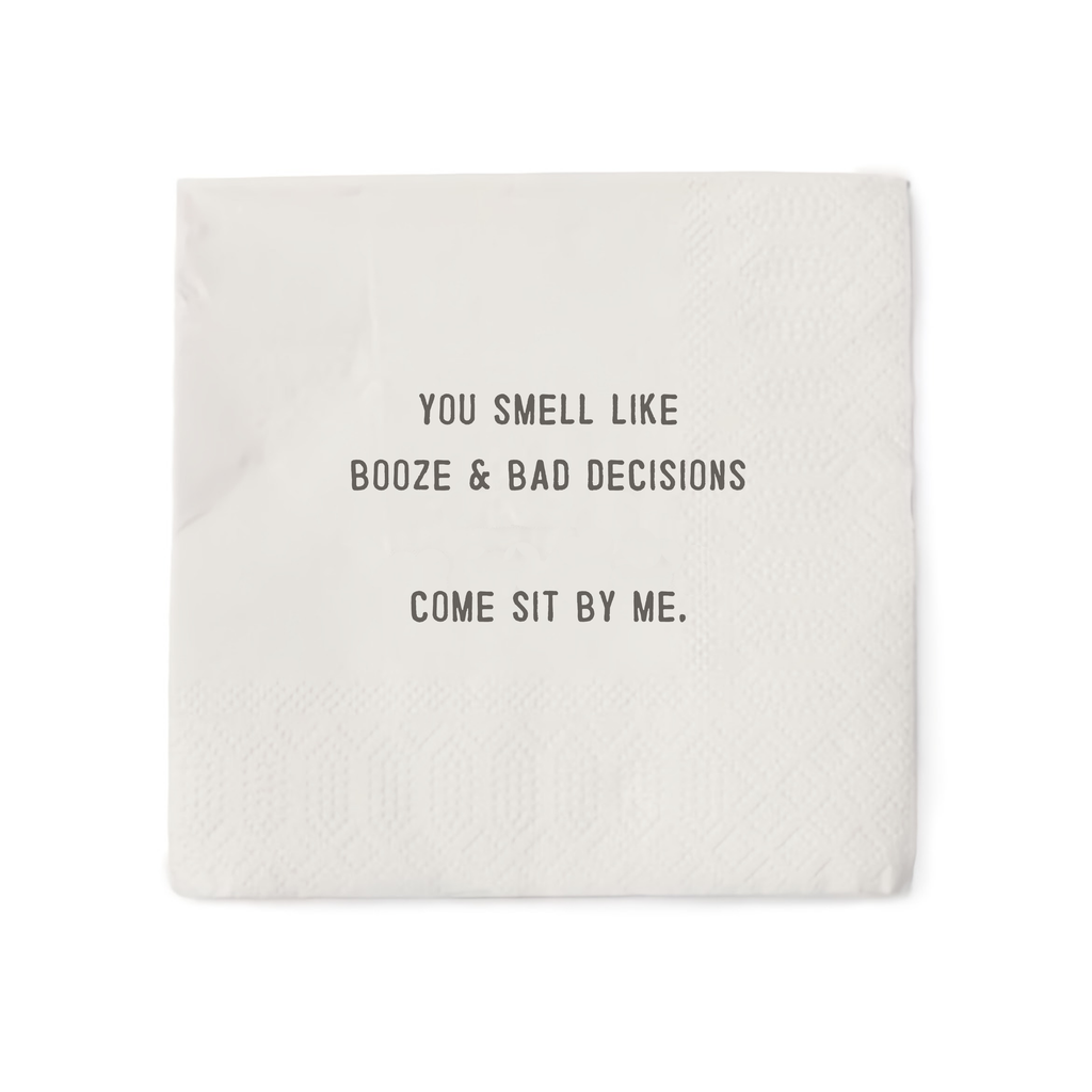 You Smell Like Booze Cocktail Napkin Set (20pcs) 5" x 5" – Sugarboo & Co
