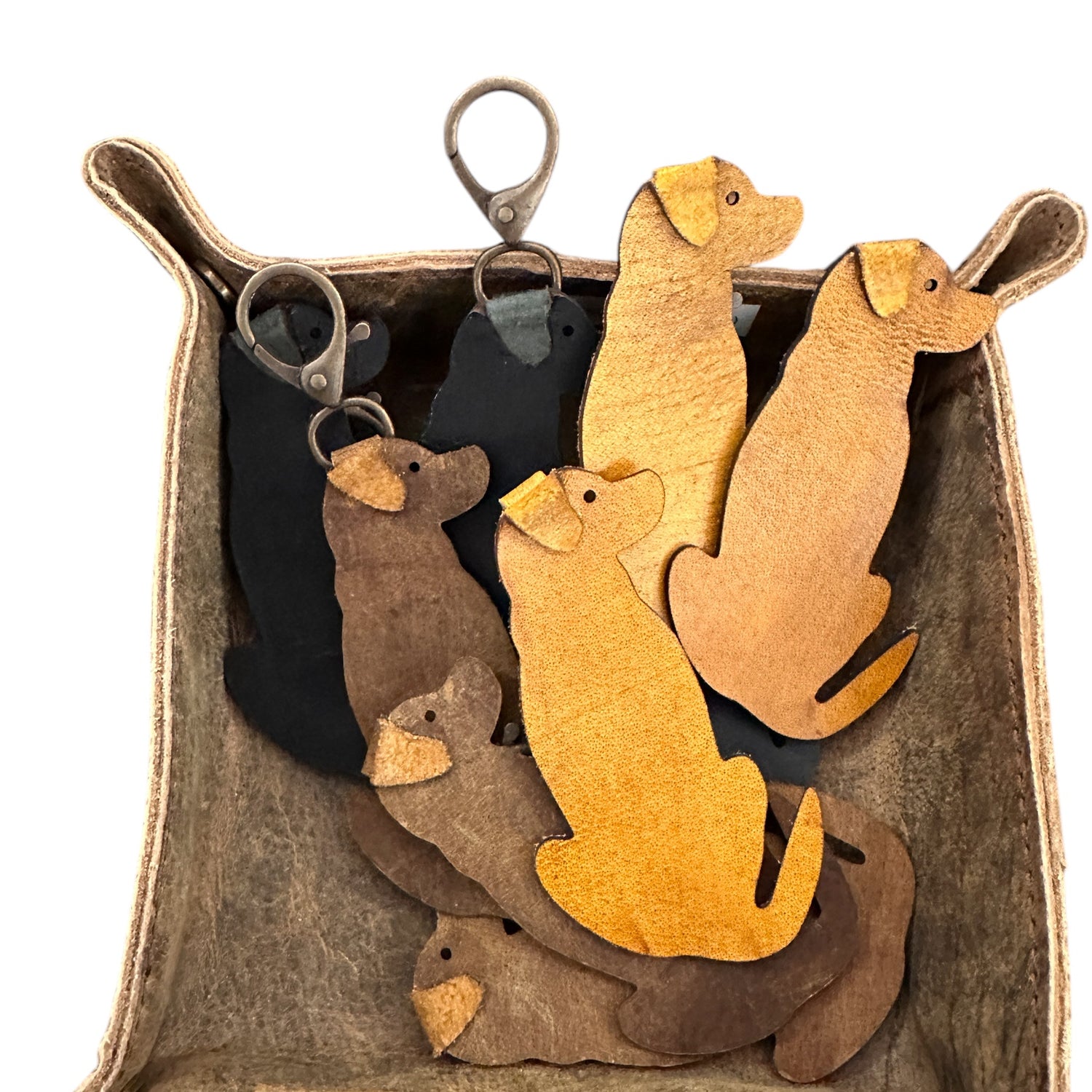 Leather Labrador Keychain – Sugarboo & Co