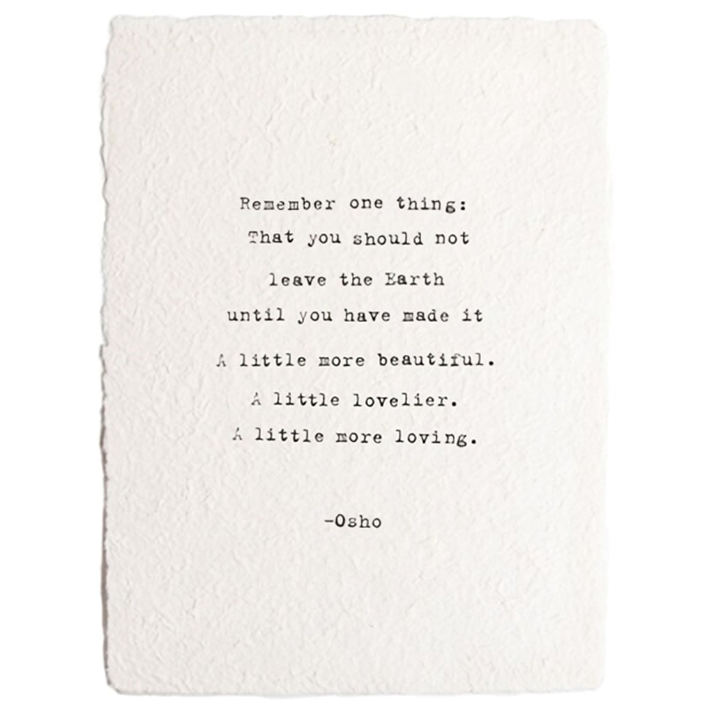 Handmade Paper Print - Osho - 12”x16 – Sugarboo & Co