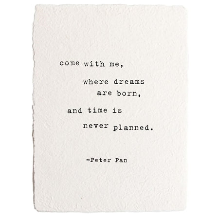 Handmade Paper Print - Peter Pan - 12”x16 – Sugarboo & Co