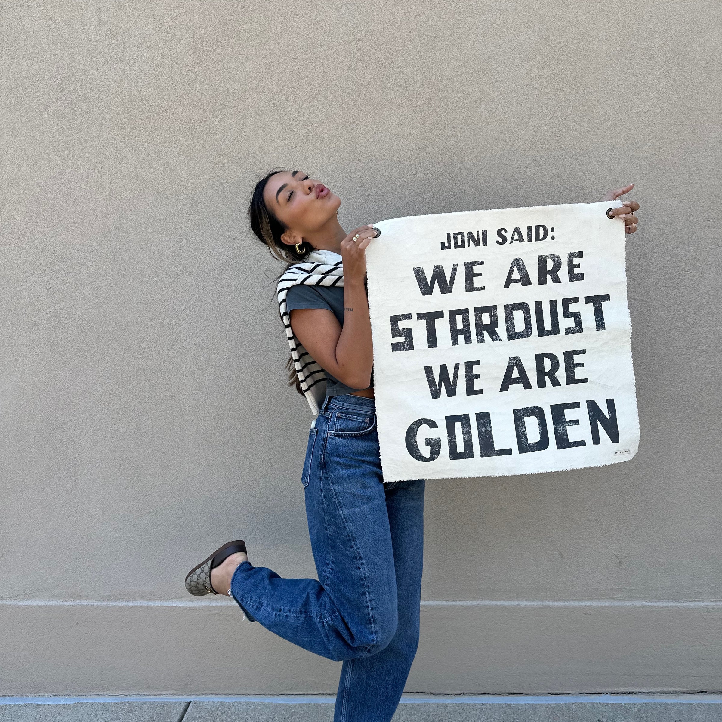 Joni Said 25"x25" Hand Painted Wall Hanging – Sugarboo & Co