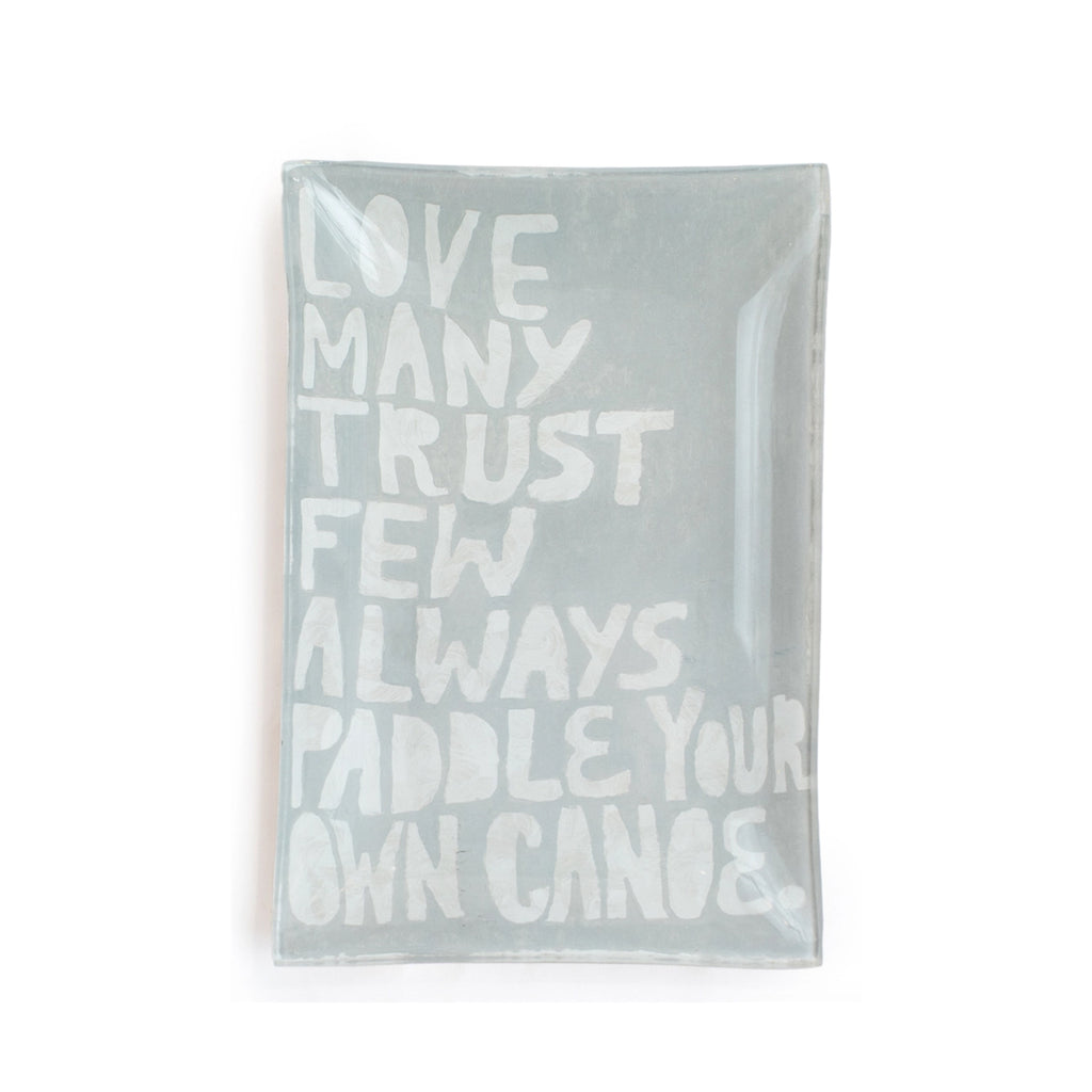 Paddle Your Own Canoe Large Rectangle Decoupage Plate – Sugarboo & Co