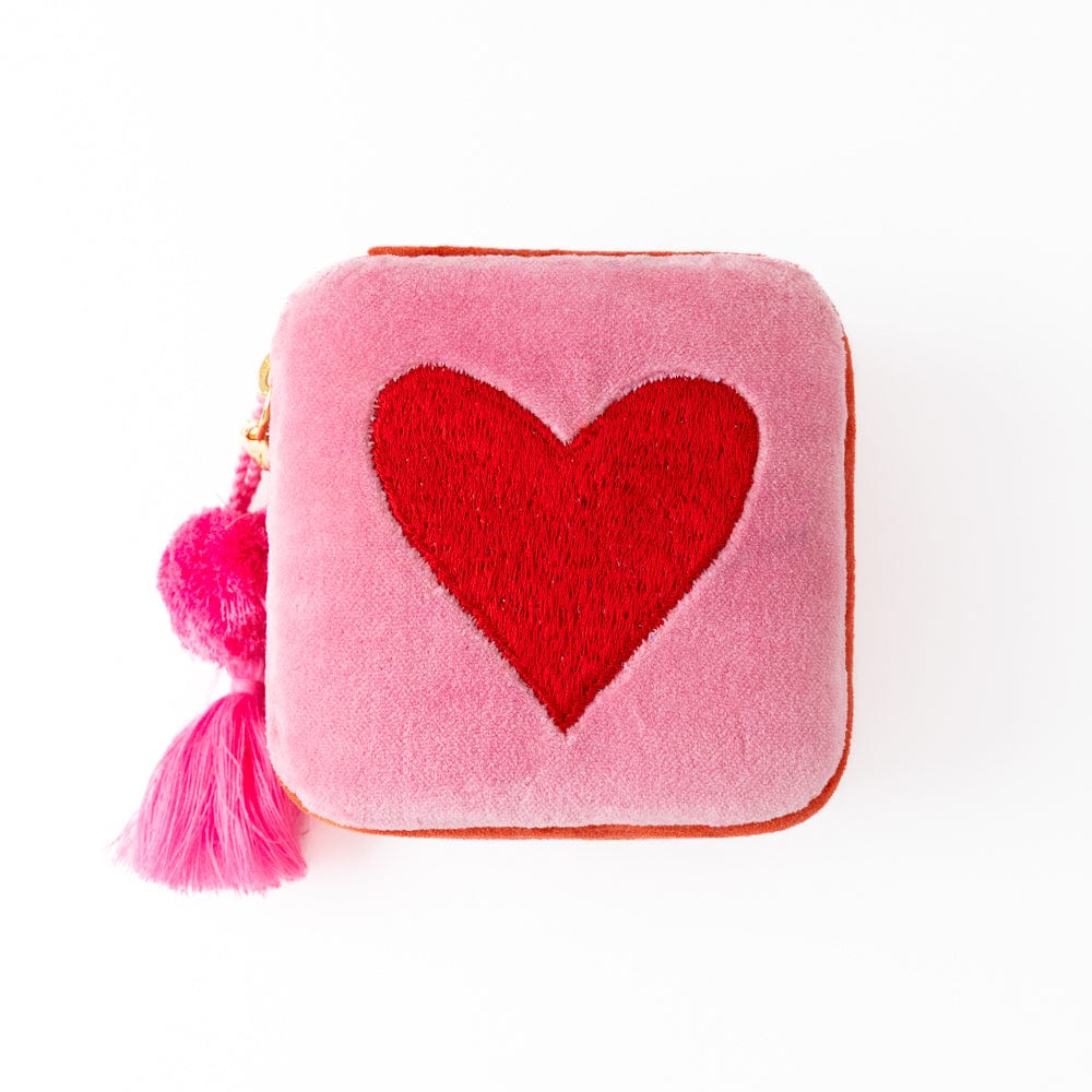 Ariel Heart Velvet Jewelry Box Pink – Sugarboo & Co