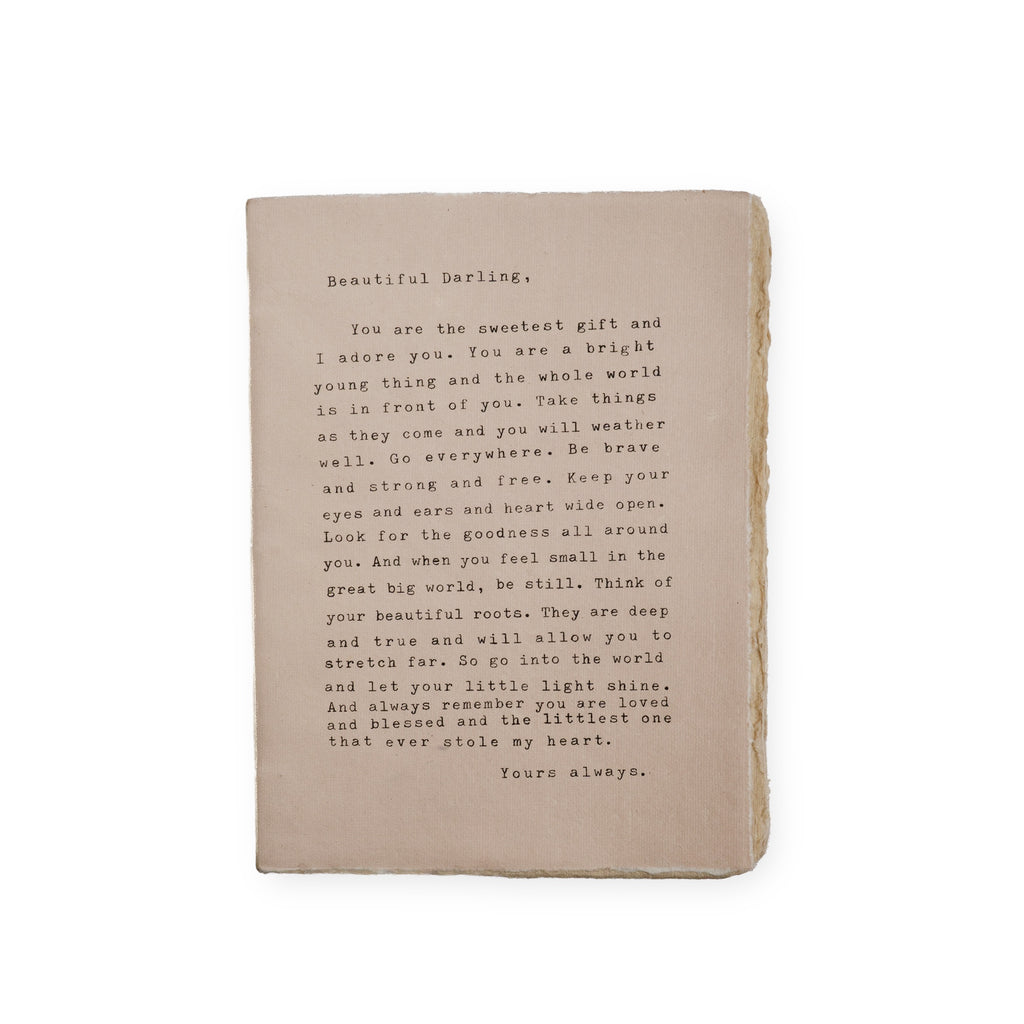 Large Letter For Sophie (Beautiful Darling) Deckled Edge Notebook 6" x ...
