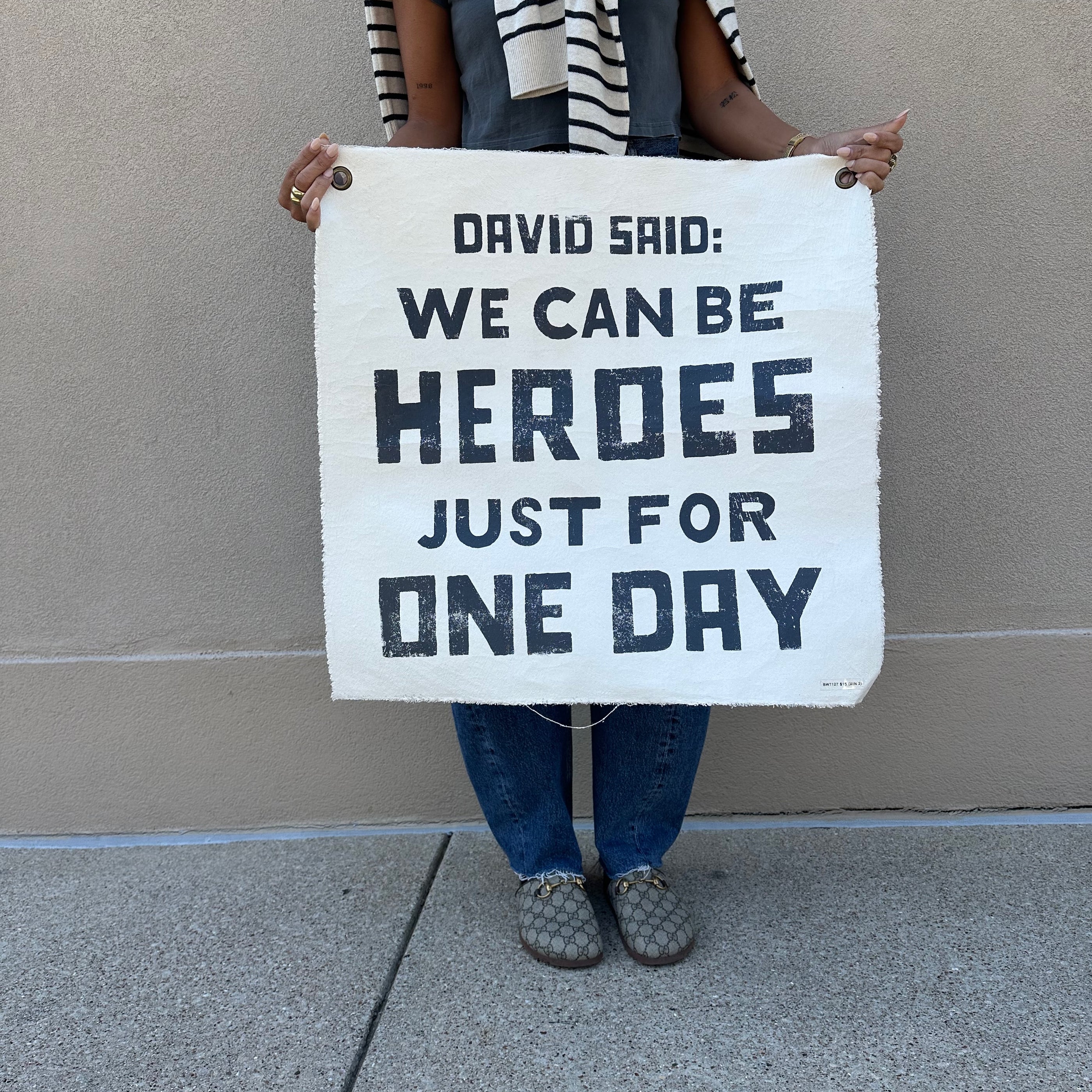 David Said 25"x25" Hand Painted Wall Hanging – Sugarboo & Co