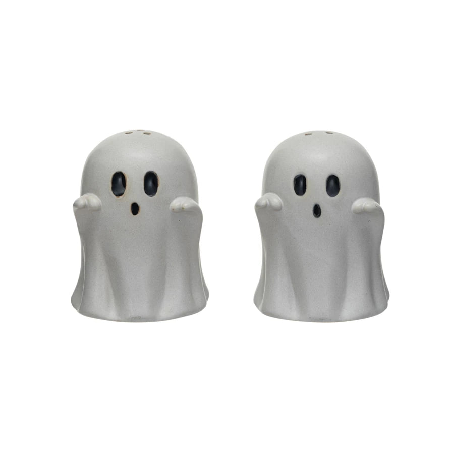 Stoneware Ghost Salt & Pepper Shaker Set – Sugarboo & Co