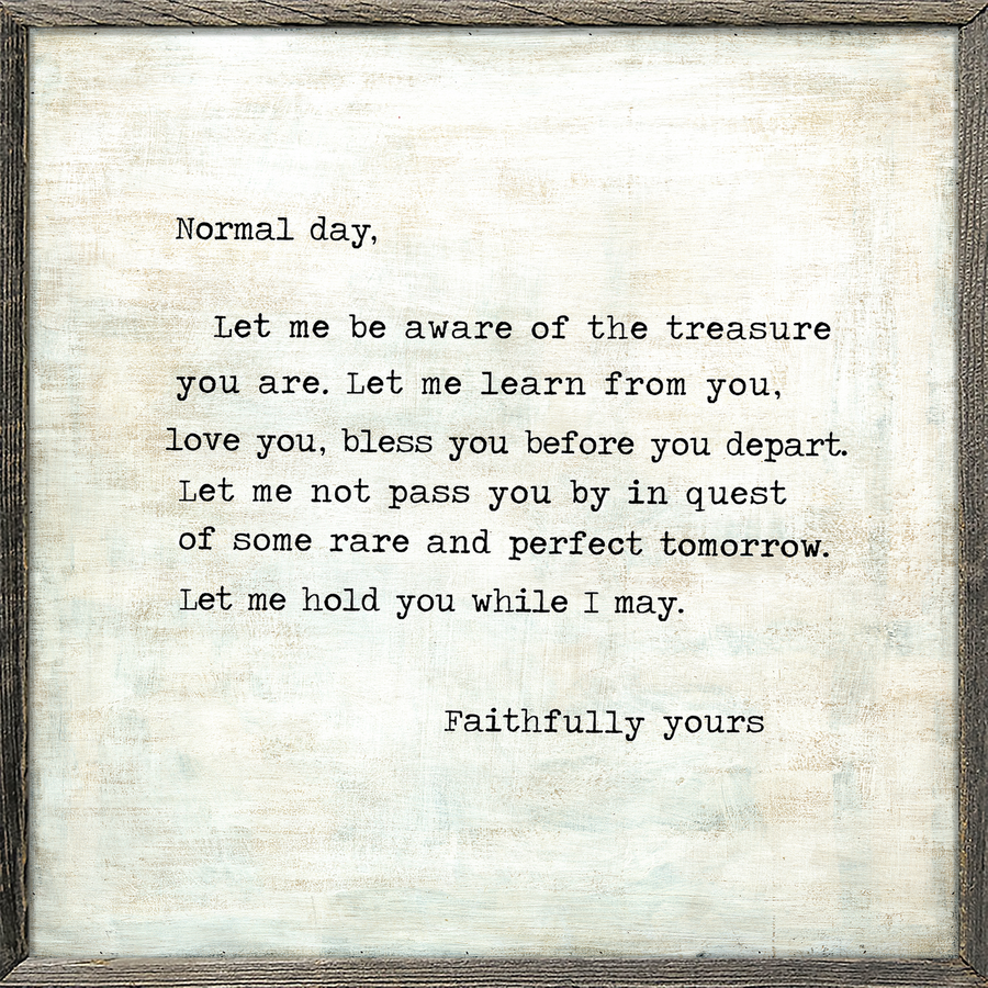 Normal Day (Mary Jean's Poem) - Art Print – Sugarboo & Co