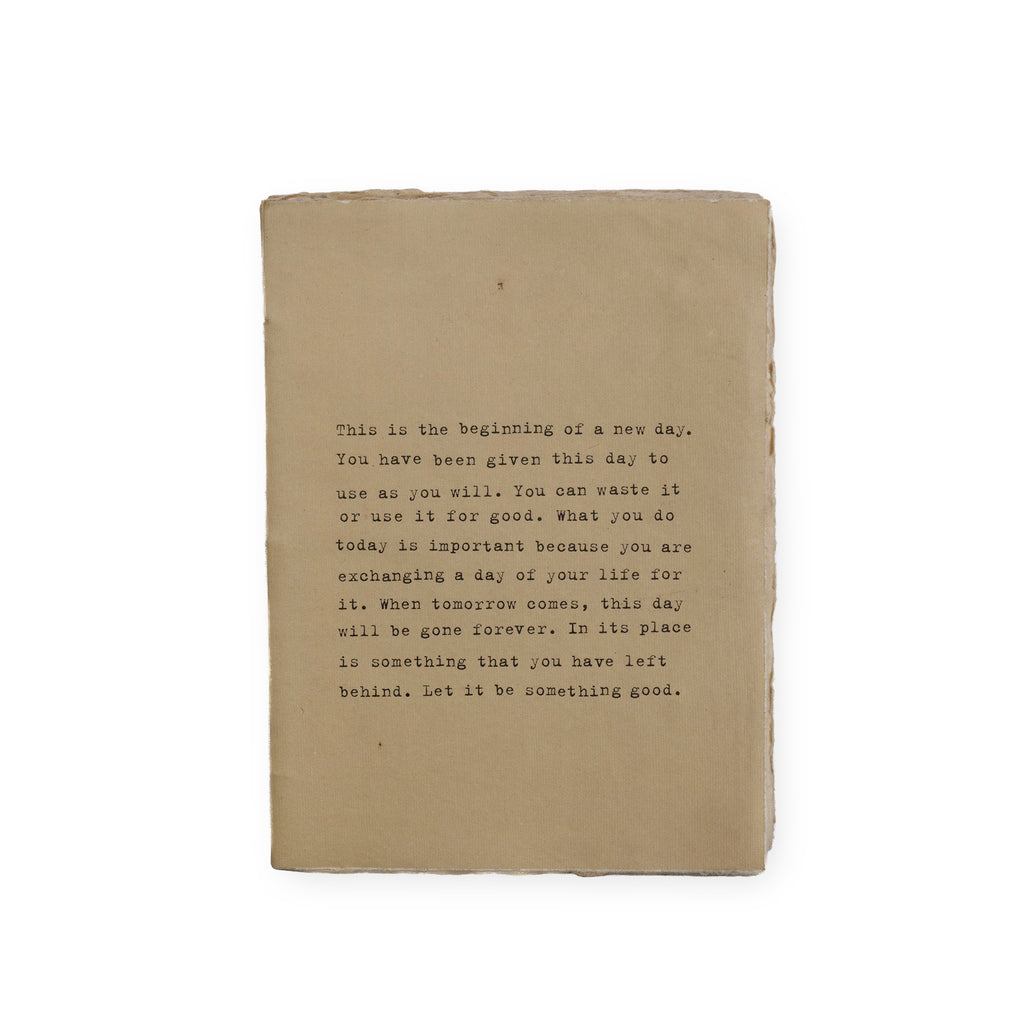 Large This Is The Beginning Deckled Edge Notebook 6"x8" - Sand ...