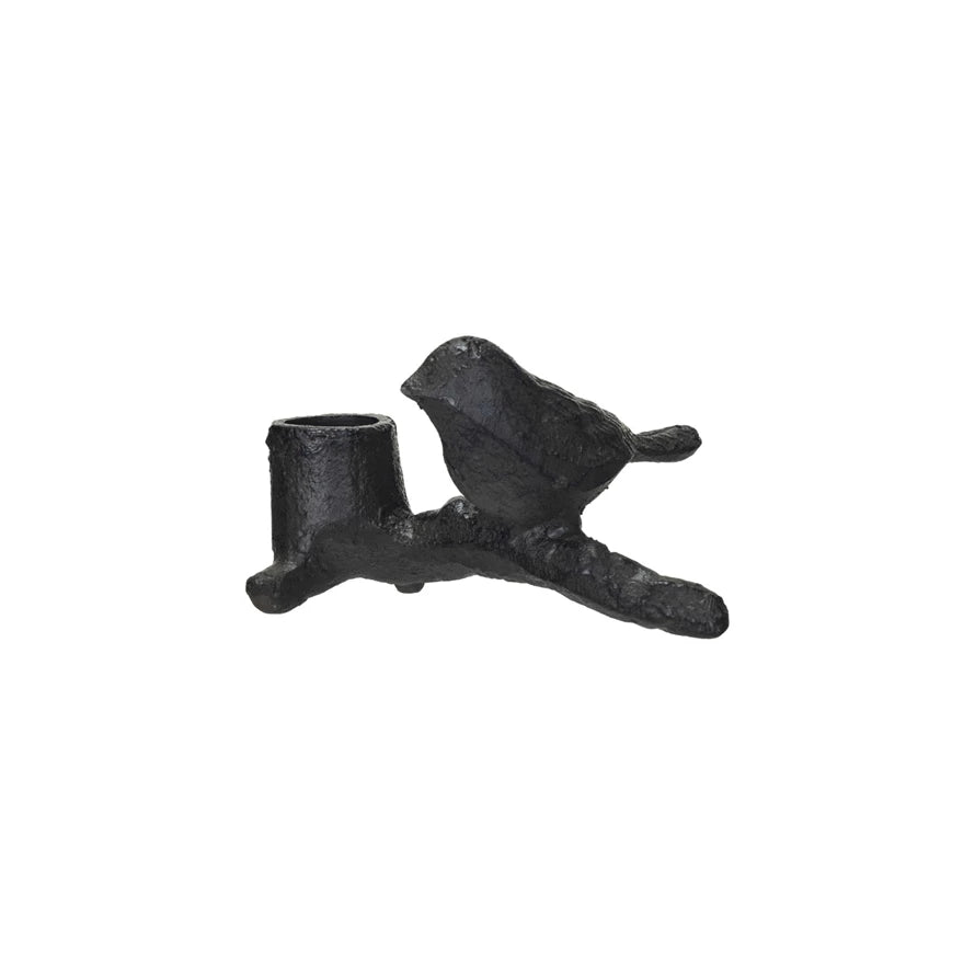 Cast Iron Taper Holder w/ Bird on Branch – Sugarboo & Co