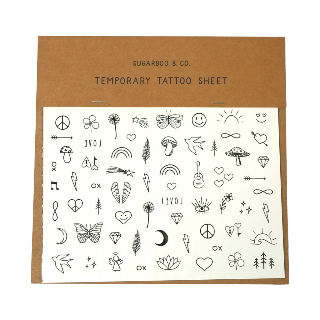 Symbols Temporary Tattoos- 6"x8" Sheet – Sugarboo & Co