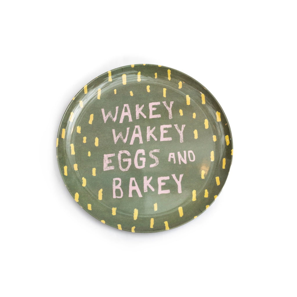 Wakey Wakey Eggs & Bakey Melamine Plate – Sugarboo & Co