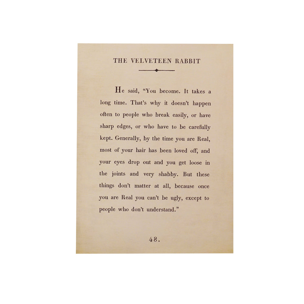 12"x16" The Velveteen Rabbit Book Collection Art Poster - Cream ...
