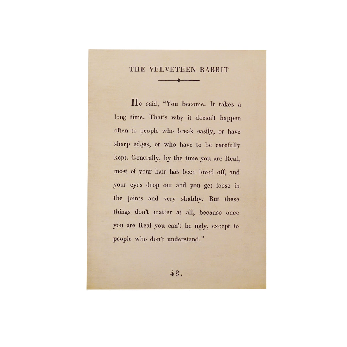 12"x16" The Velveteen Rabbit Book Collection Art Poster - Cream ...